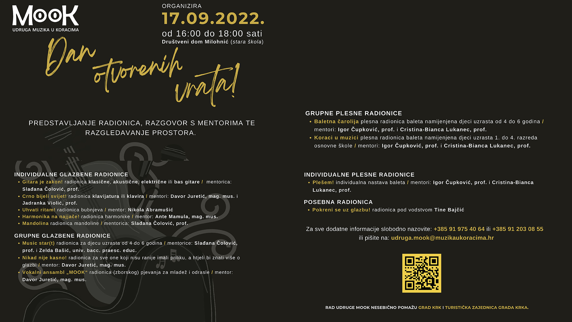 Dan otvorenih vrata Udruge Muzika u koracima - MooK | Grad Krk